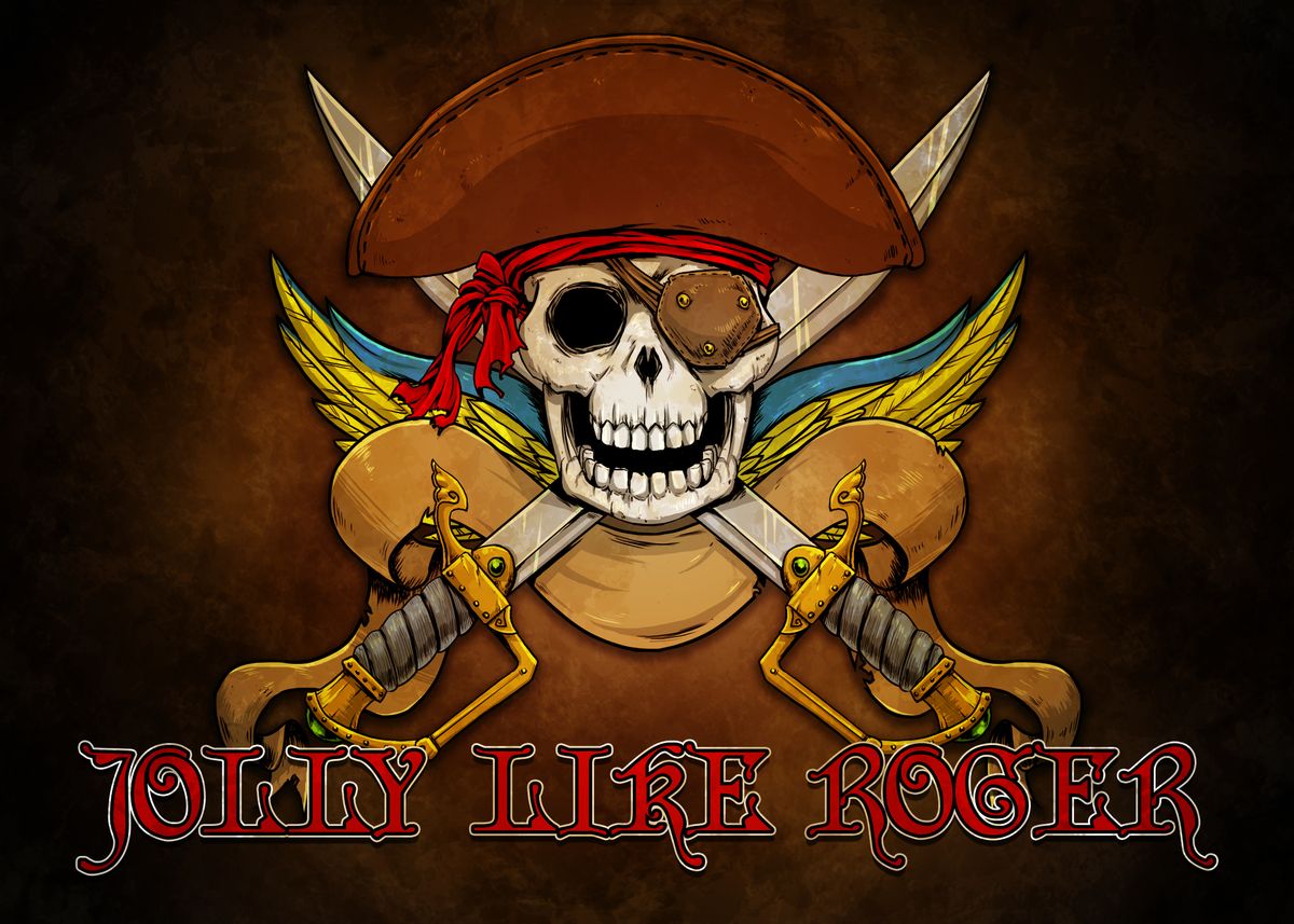'Jolly Like Roger' Poster, picture, metal print, paint by Rory Decker ...