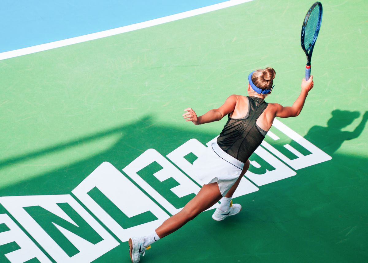 'Tennis Player Backhand' Poster, picture, metal print, paint by Ingrid ...