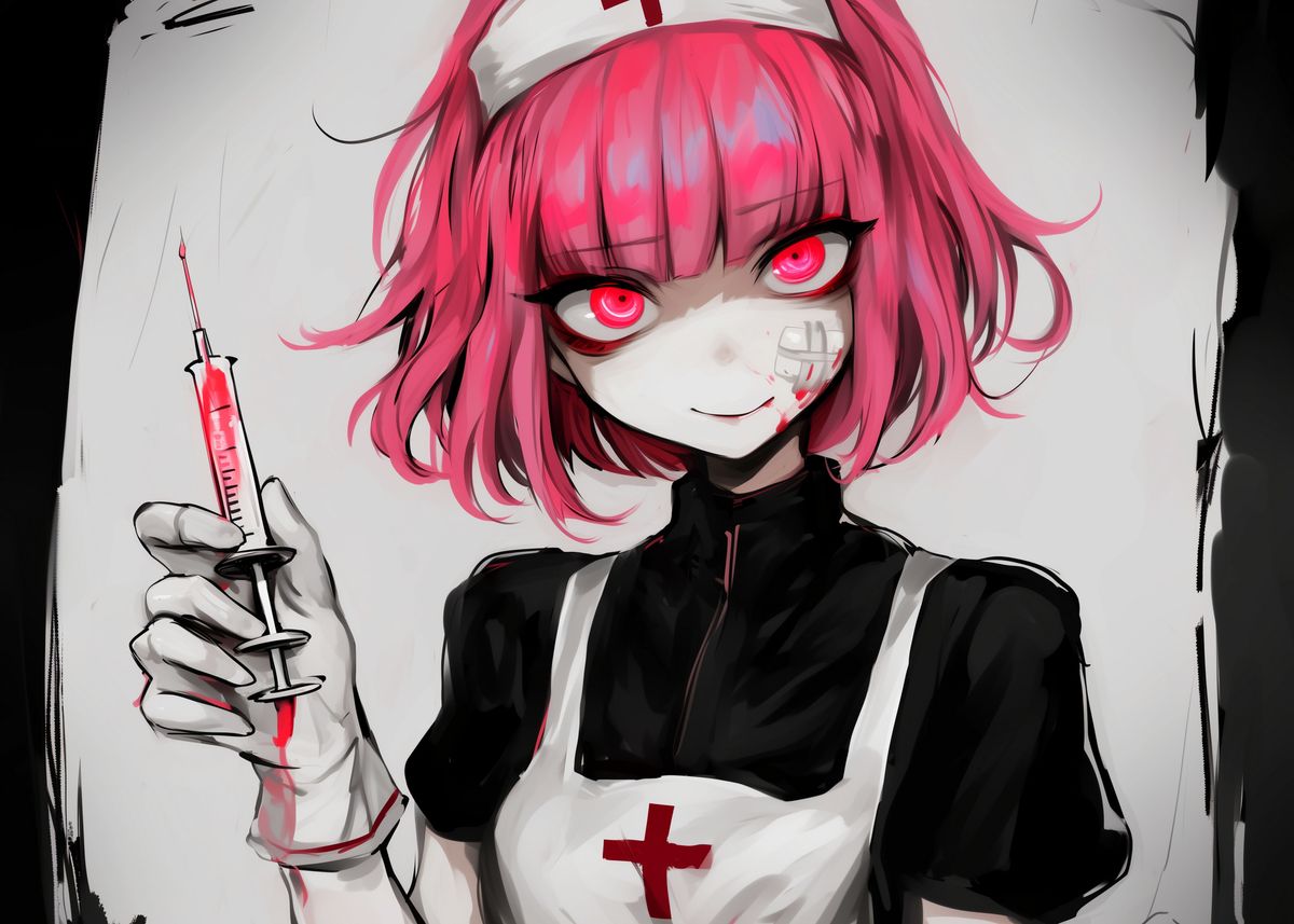 'Creepy Nurse Anime' Poster, picture, metal print, paint by Shinryou ...