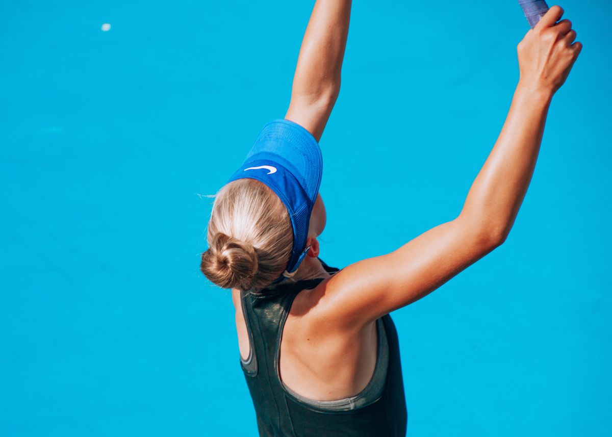 'Tennis Player Backhand' Poster, picture, metal print, paint by Ingrid ...