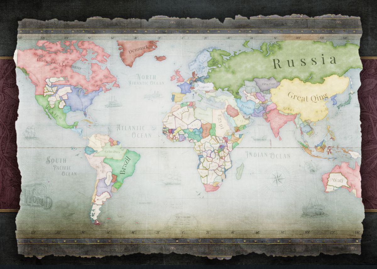 'World Map - Victorian' Poster, picture, metal print, paint by Victoria ...