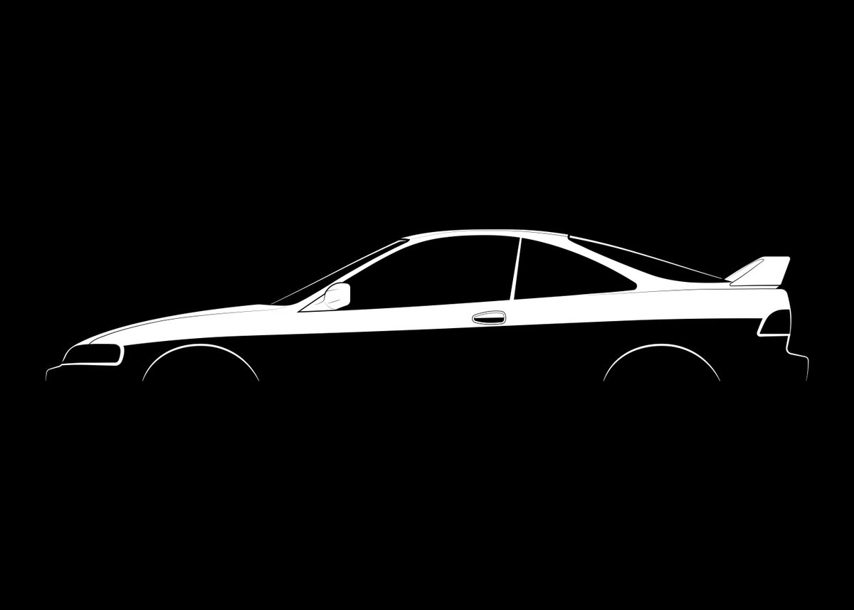 'Integra Type R (DC2) Silhouette' Poster, picture, metal print, paint ...