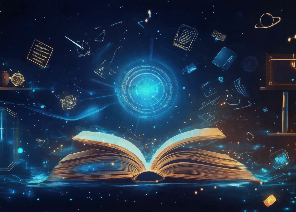 'Book Magic' Poster, picture, metal print, paint by laylaroseflowers ...