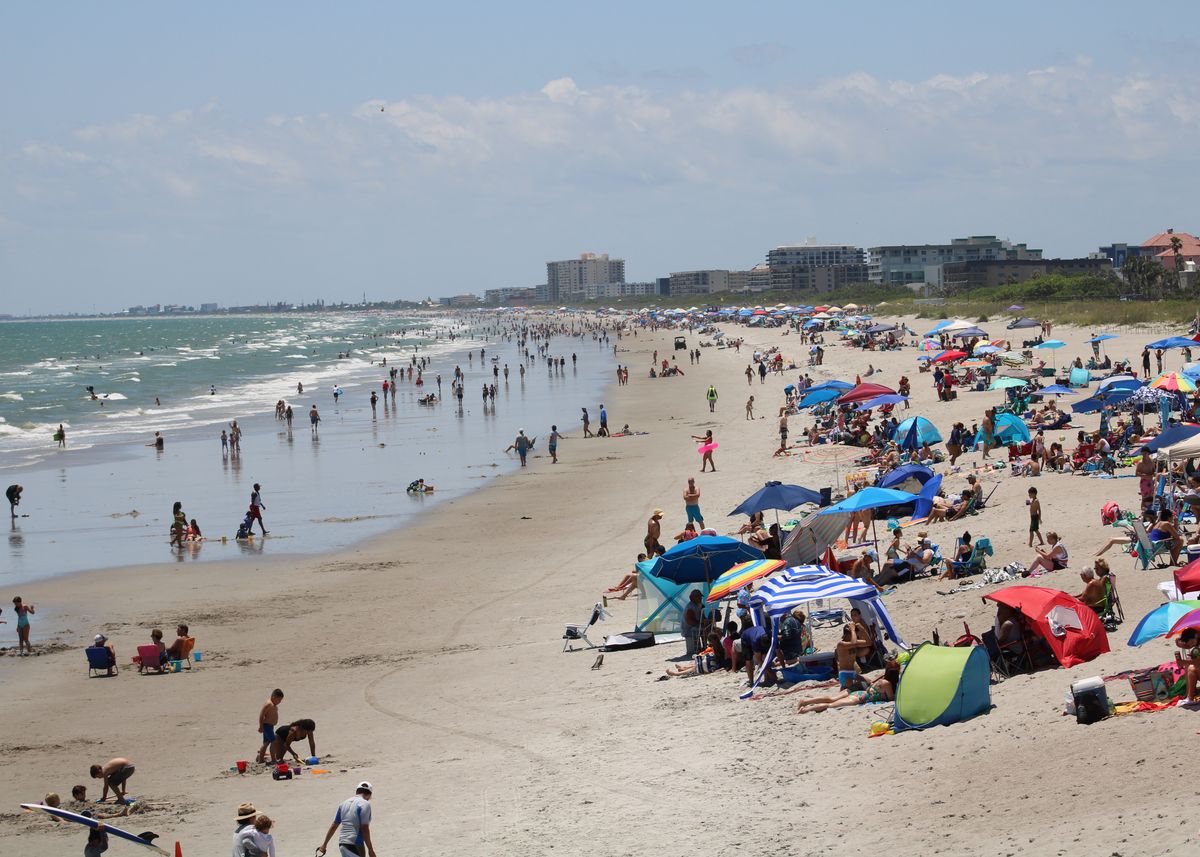 'Crowded Beach Scene' Poster, picture, metal print, paint by Ryan ...