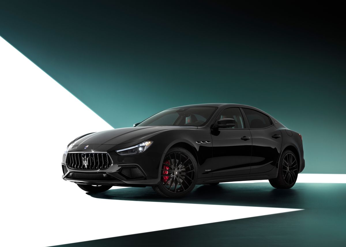 'Black Maserati Ghibli' Poster, picture, metal print, paint by Rain ...