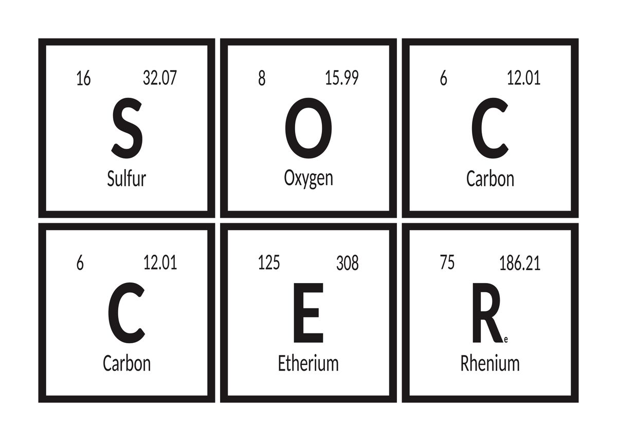 'Periodic Table - Soccer' Poster, picture, metal print, paint by Maozva ...
