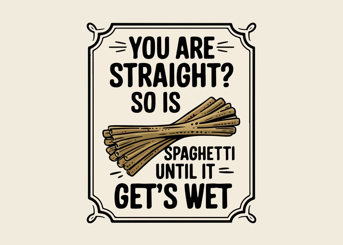 'Spaghetti Pun' Poster, picture, metal print, paint by StonebridgeArt ...