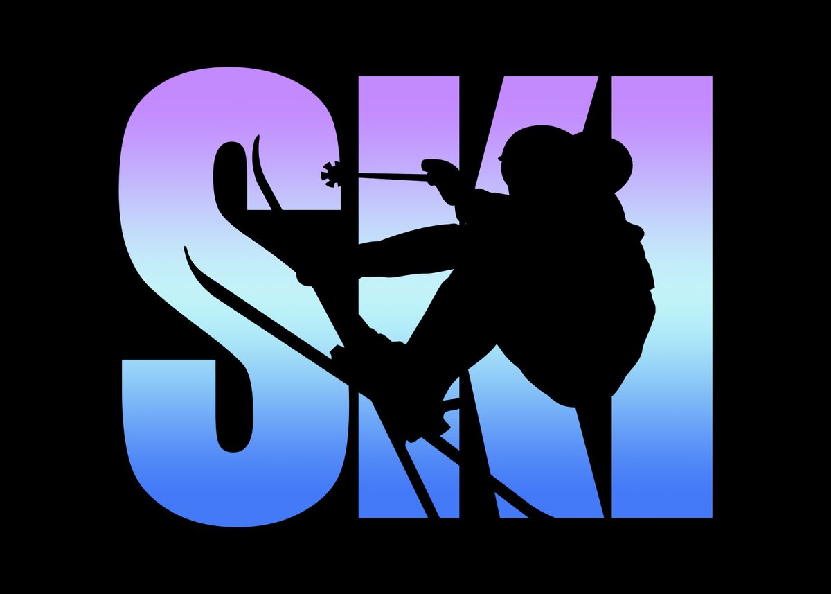 'Ski Cool Skier Skiing' Poster, picture, metal print, paint by ...