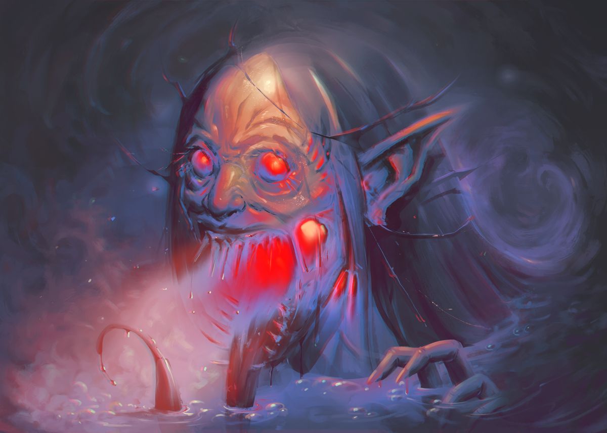 'Mermaid Demon Creature' Poster, picture, metal print, paint by Mark ...