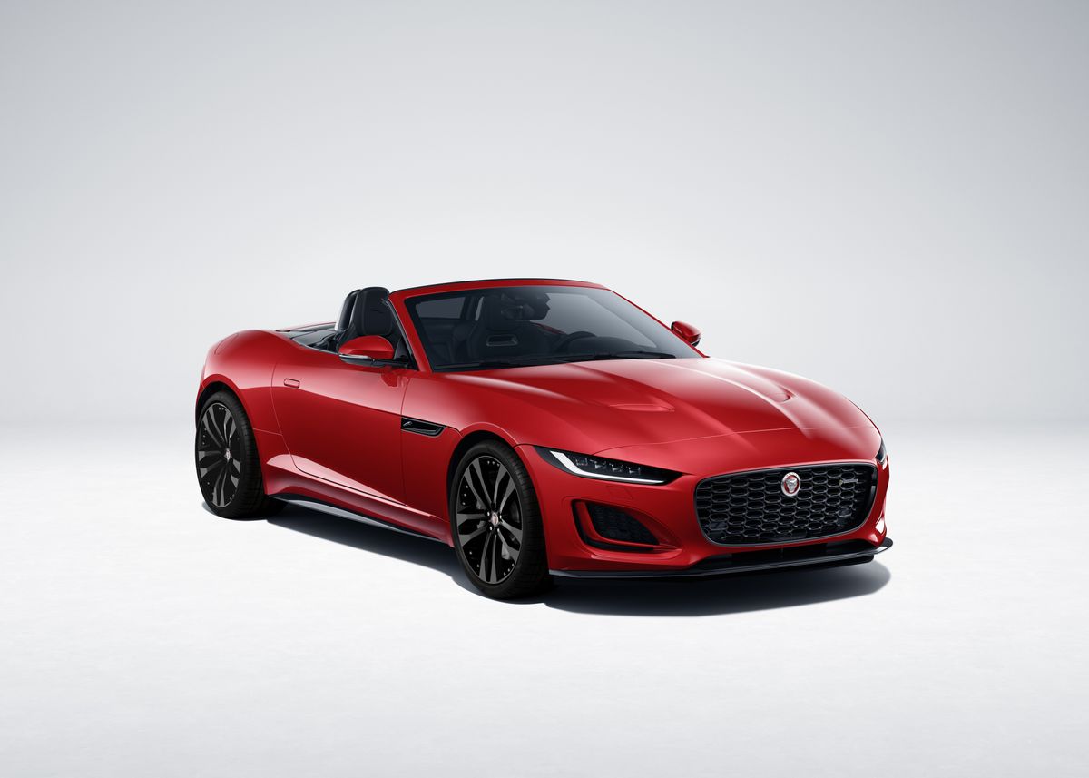 'Red Jaguar F-Type Convertible' Poster, picture, metal print, paint by ...