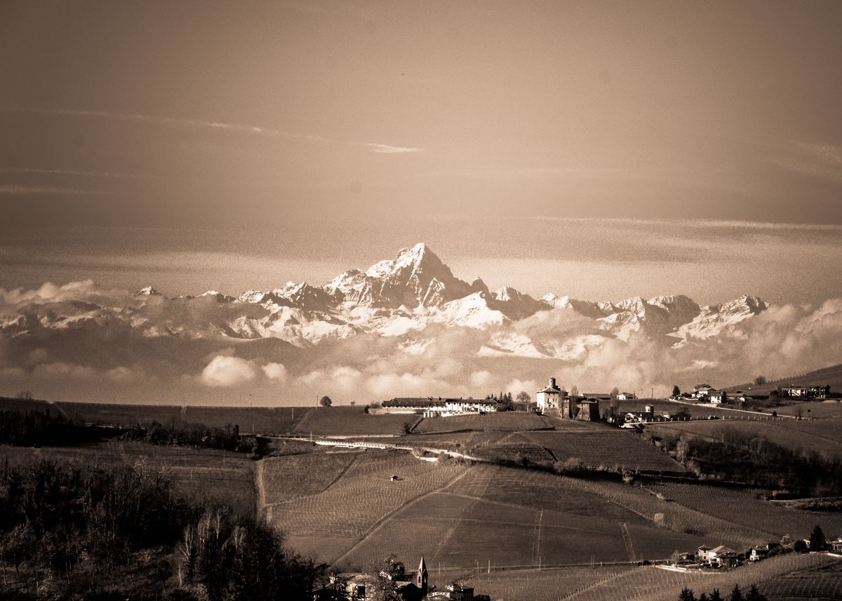 'Monviso and Langhe' Poster, picture, metal print, paint by Sergio ...