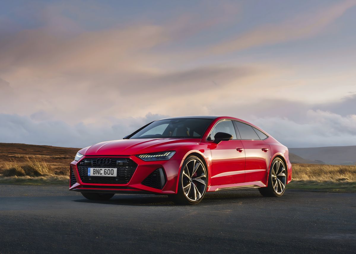 'Red Audi RS7 Sportback' Poster, picture, metal print, paint by Super ...