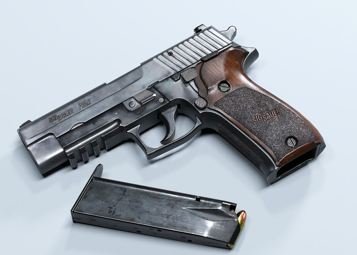 'Sig Sauer P226 Handgun' Poster, picture, metal print, paint by DaGont ...