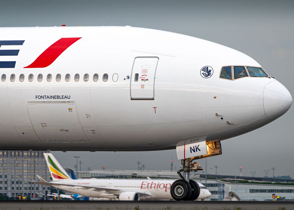 'Air France Boeing 777' Poster, picture, metal print, paint by ...
