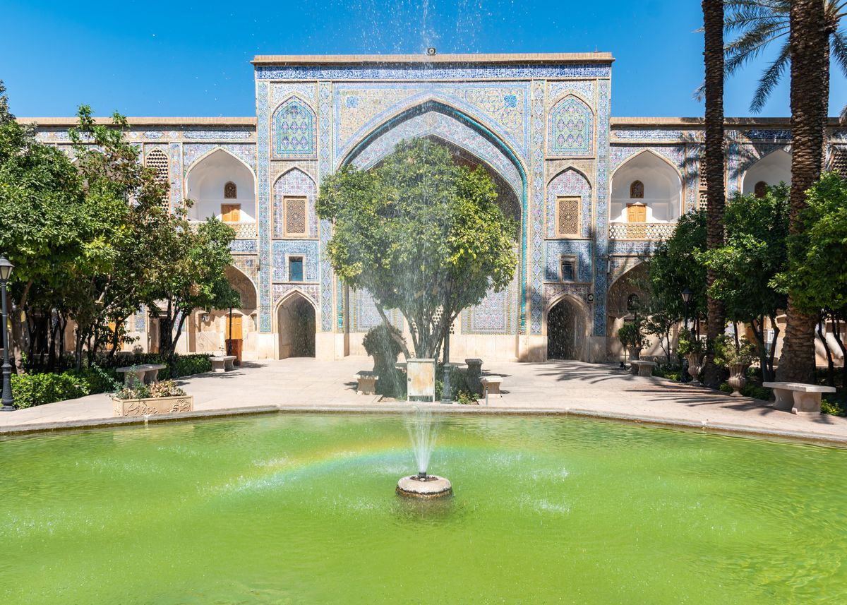'Persian Courtyard Fountain' Poster, picture, metal print, paint by ...