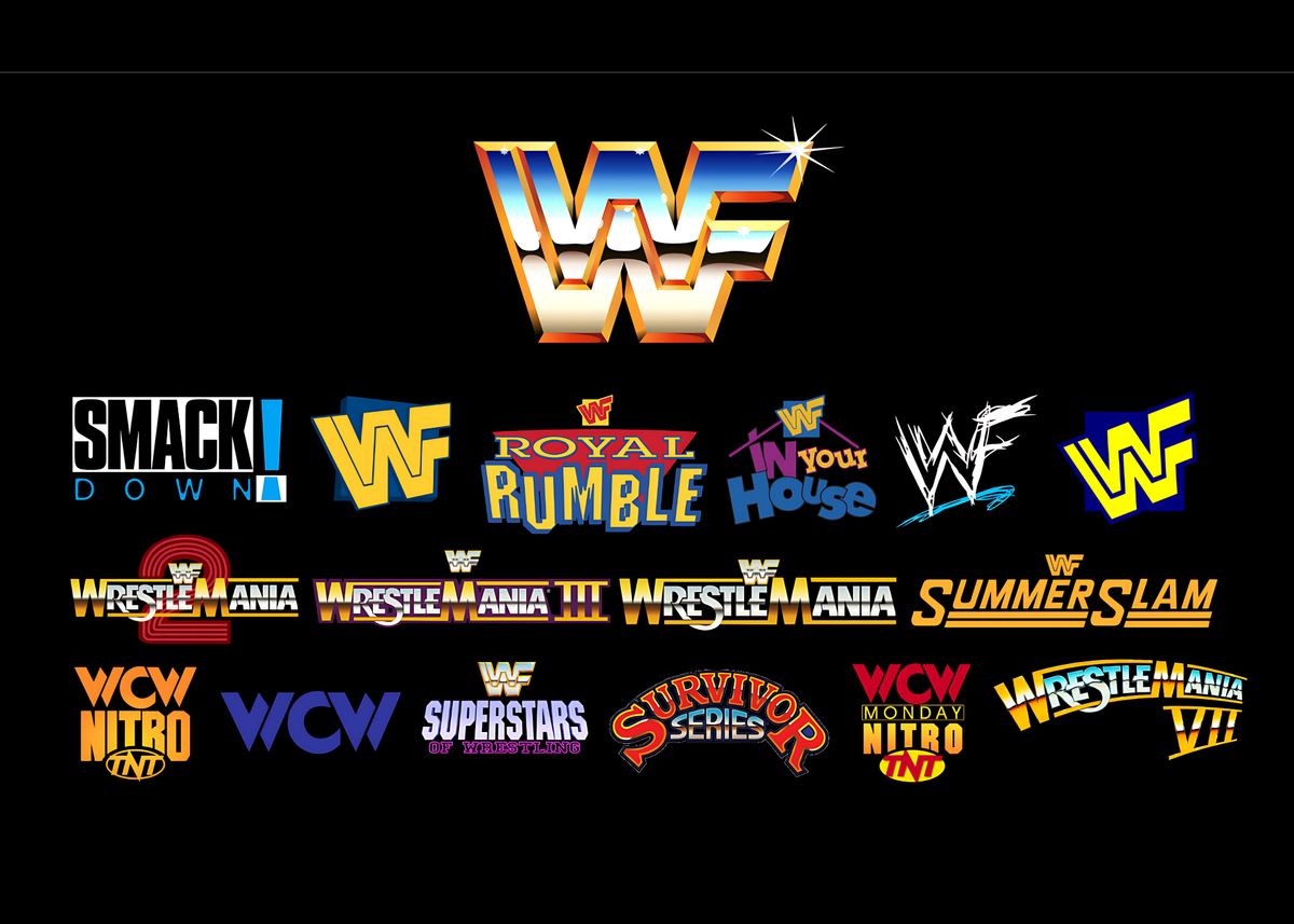 'WWF Logos of all kind' Poster, picture, metal print, paint by DaGont ...