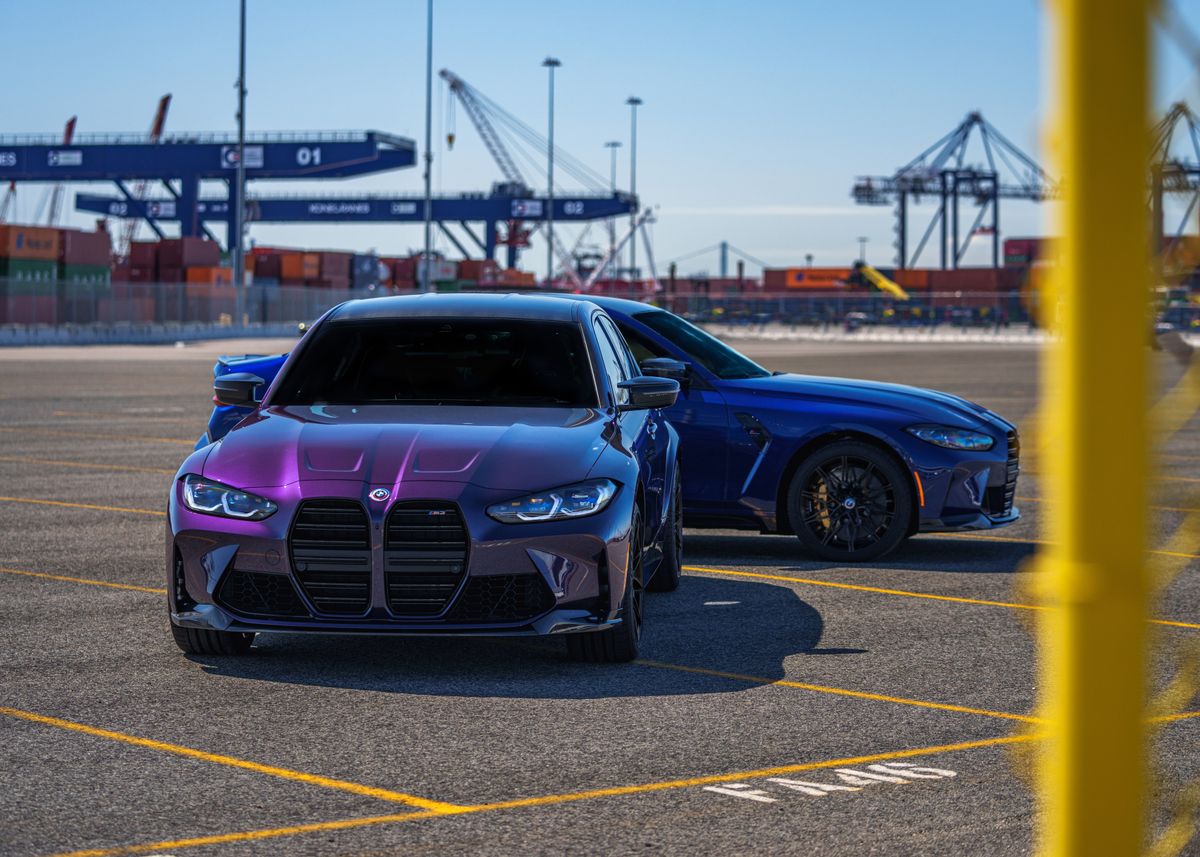 'Purple BMW M3' Poster, picture, metal print, paint by ...