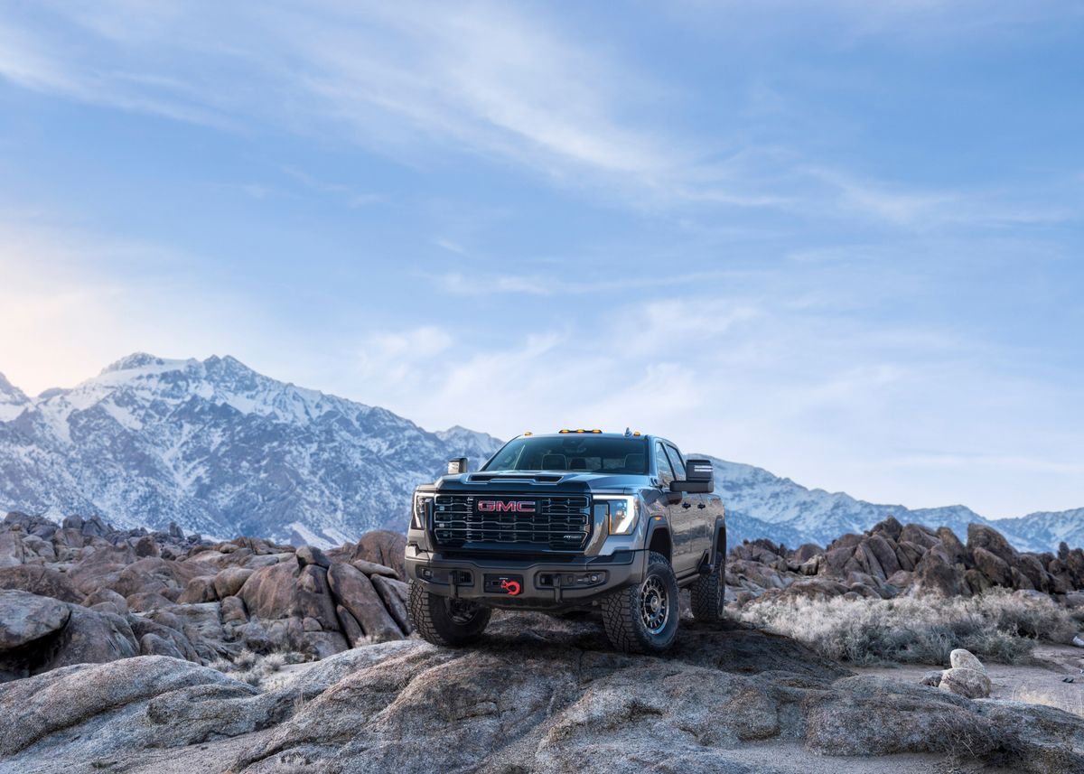 'GMC Sierra AT4X Off-Road Truck' Poster, picture, metal print, paint by ...