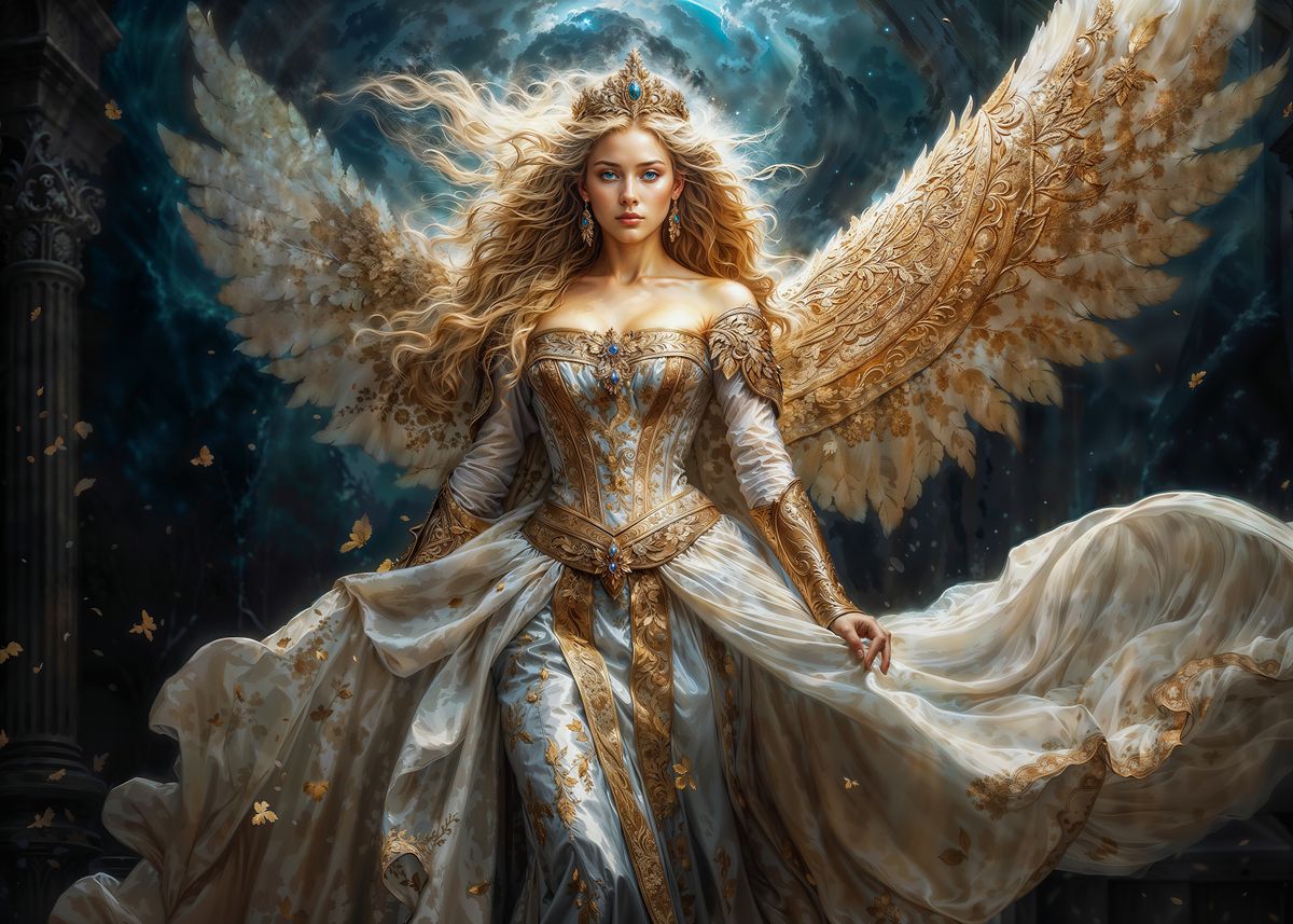 'Goddess, Angelic Queen ' Poster, picture, metal print, paint by Alice ...