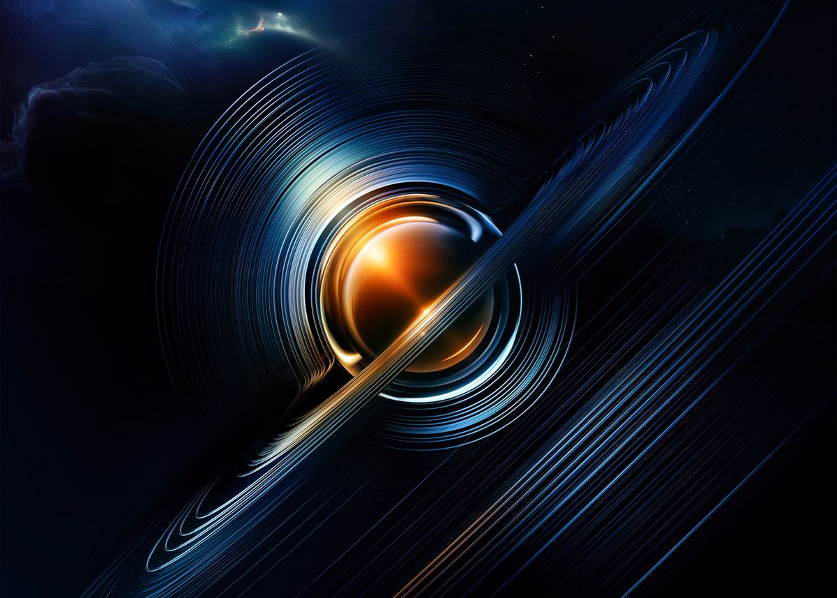 'Abstract Space Orb' Poster, picture, metal print, paint by Kuro Naichi ...