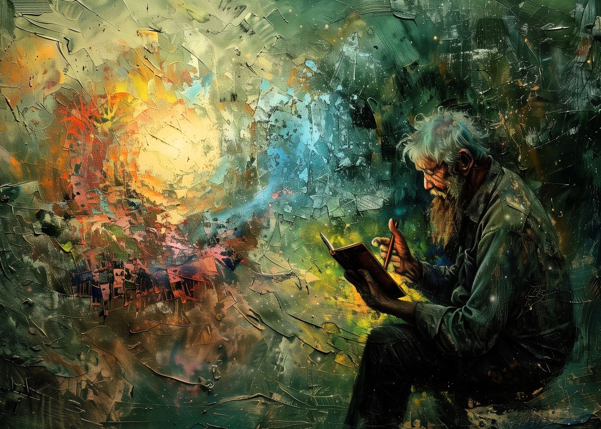 'Sorrowing old man' Poster, picture, metal print, paint by Mus Mius ...
