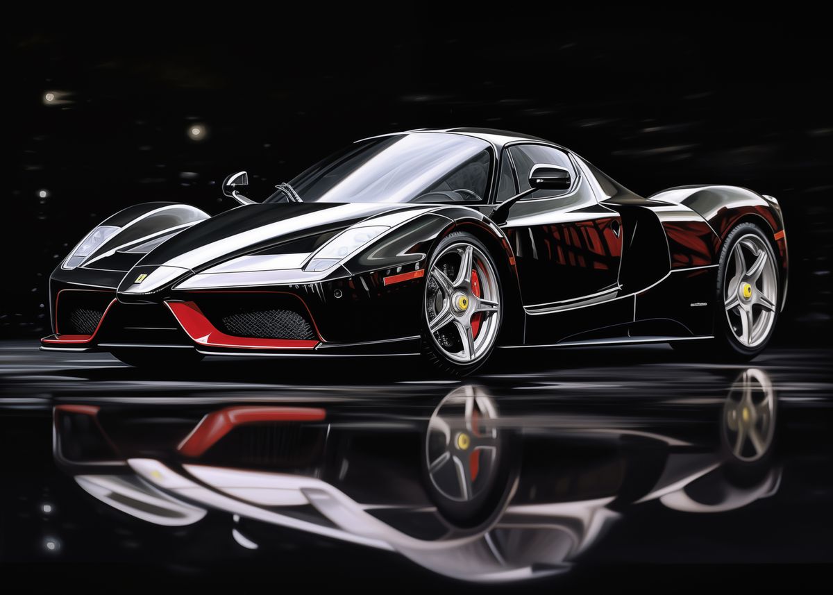'Ferrari Enzo Supercar' Poster, picture, metal print, paint by Roman ...