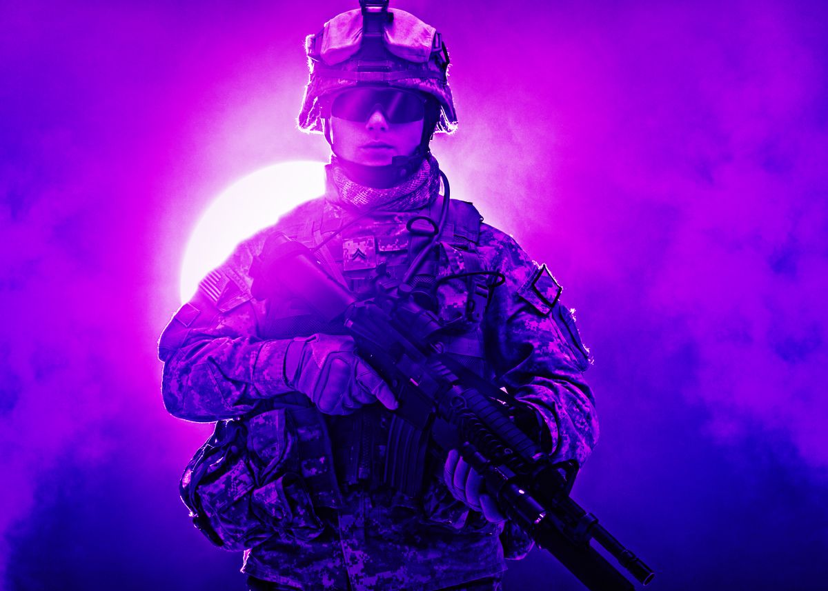 'Soldier in Purple Haze' Poster, picture, metal print, paint by ...