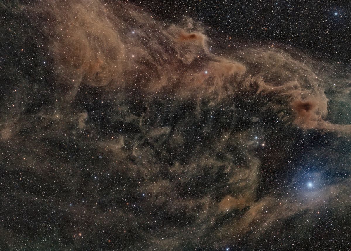 'Dusty Cosmic Nebula' Poster, picture, metal print, paint by Dominic Gareau | Displate