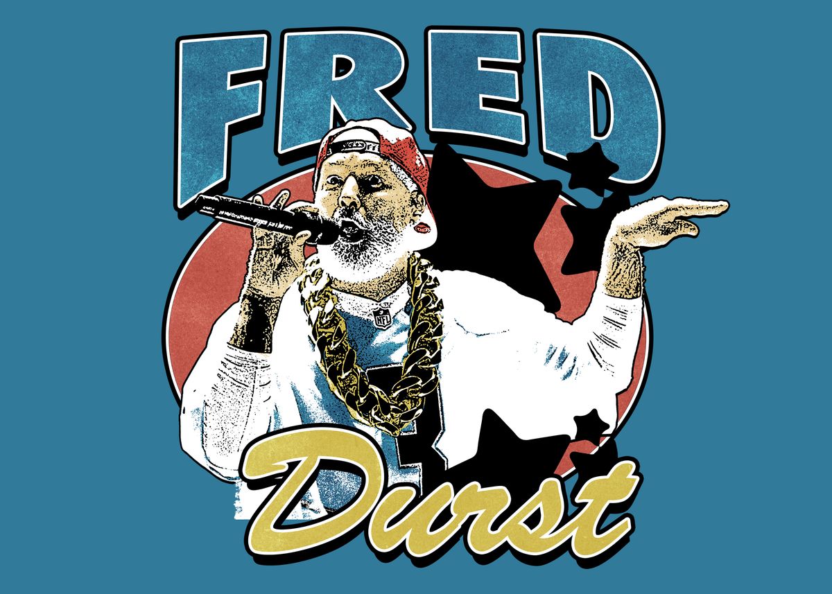 'Fred Durst Limp Bizkit Cartoon Poster' Poster, picture, metal print ...