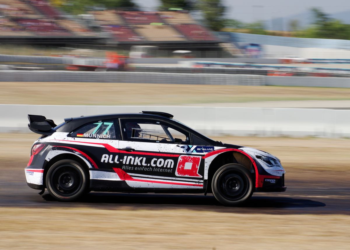 'Rallycross Car in Action' Poster, picture, metal print, paint by ...