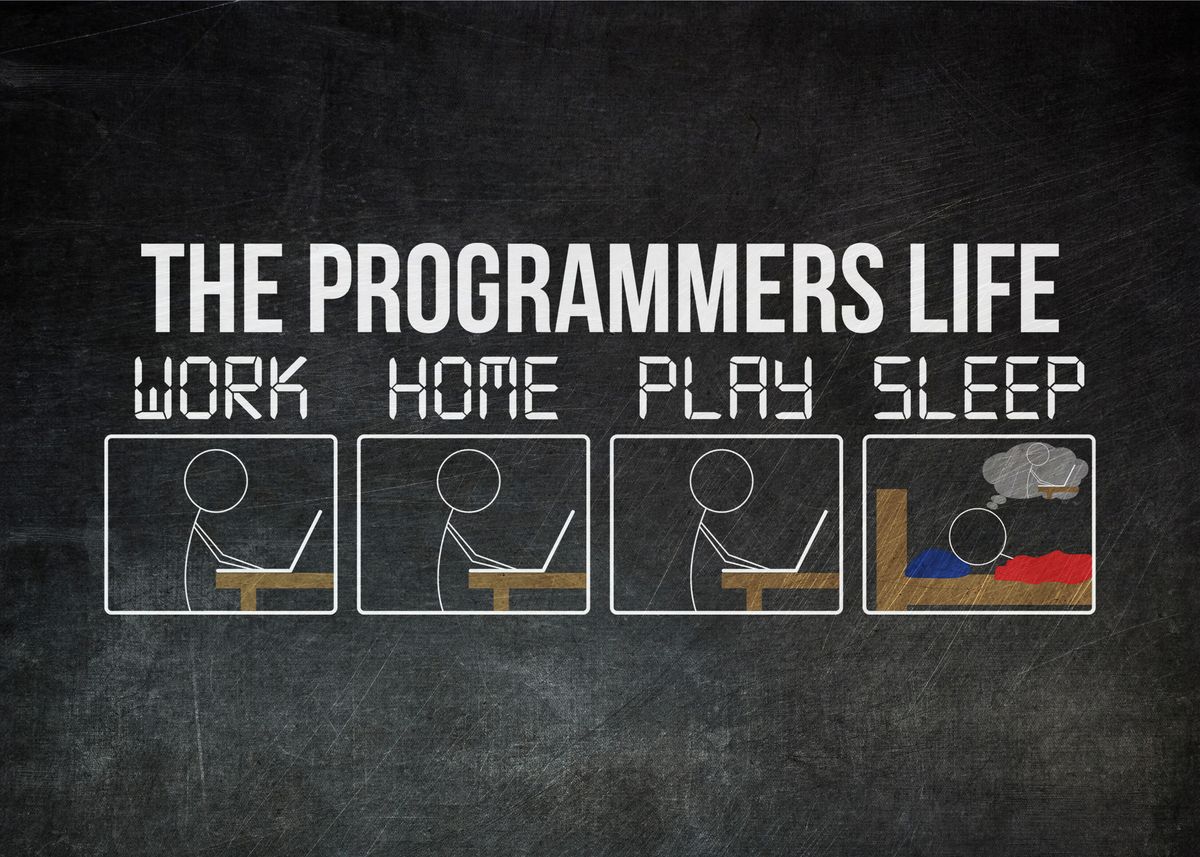 'Programmer's Life Cycle Meme' Poster, picture, metal print, paint by ...