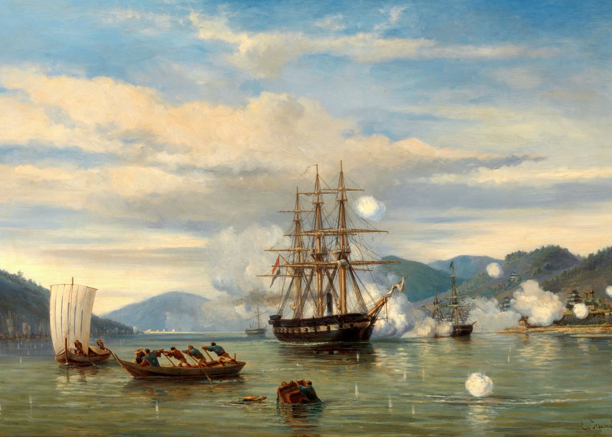 'Naval Battle Painting' Poster, picture, metal print, paint by ...