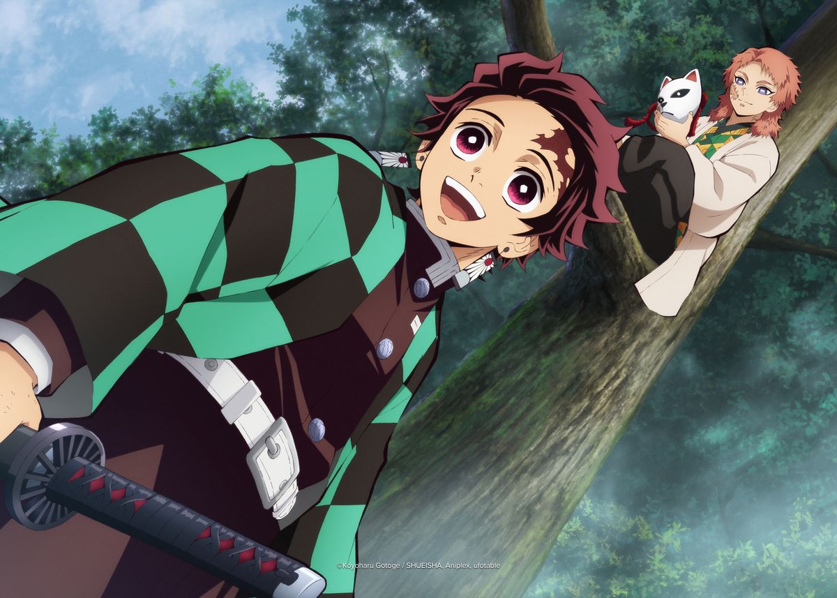 'Tanjiro and Sabito' Poster, picture, metal print, paint by Demon ...