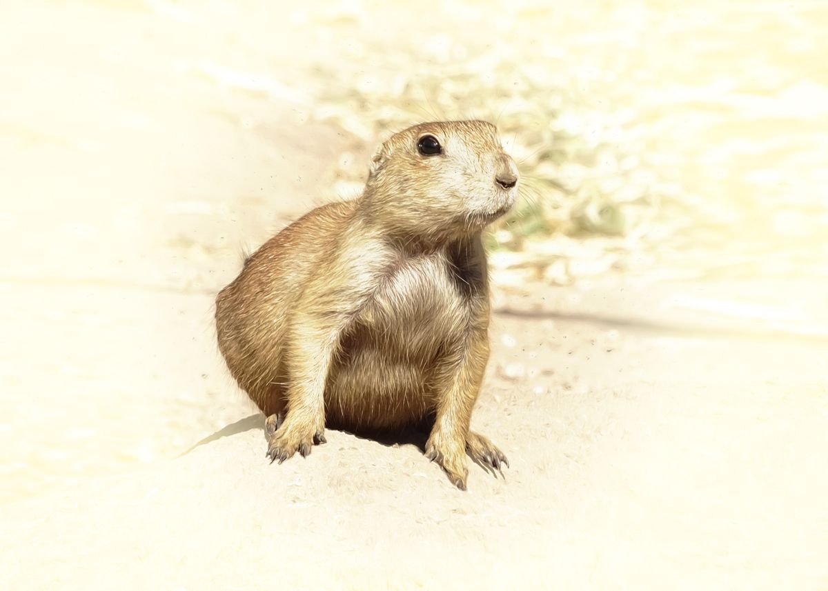 'Prairie Dog Portrait' Poster, picture, metal print, paint by Gyula ...