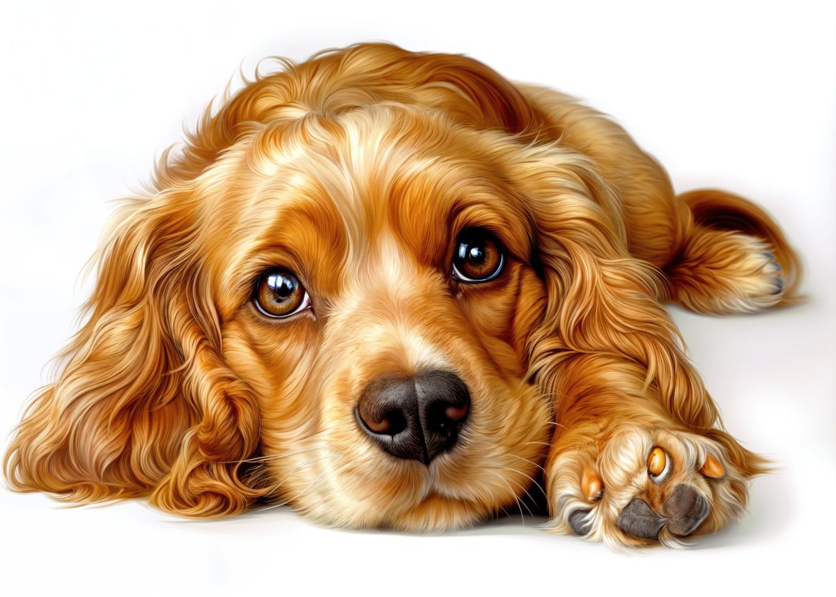 'English Cocker Spaniel' Poster, picture, metal print, paint by Wall ...