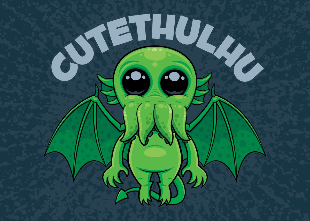'Cutethulhu' Poster, picture, metal print, paint by John Schwegel | Displate