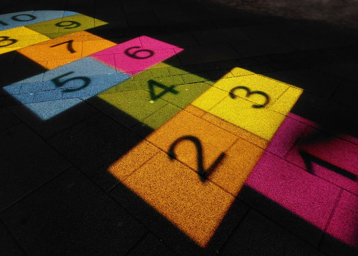 'Hopscotch Game' Poster, picture, metal print, paint by Tea Brncic ...