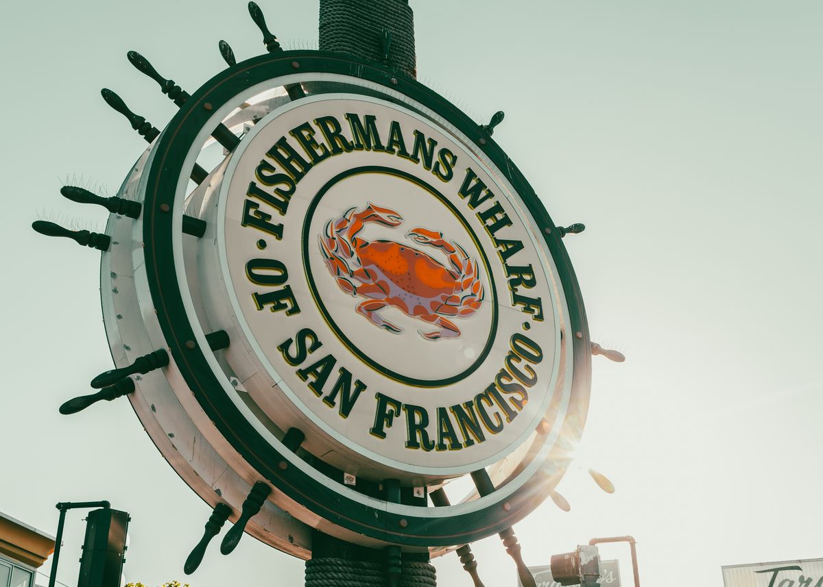 'Fisherman's Wharf Sign' Poster, picture, metal print, paint by ...