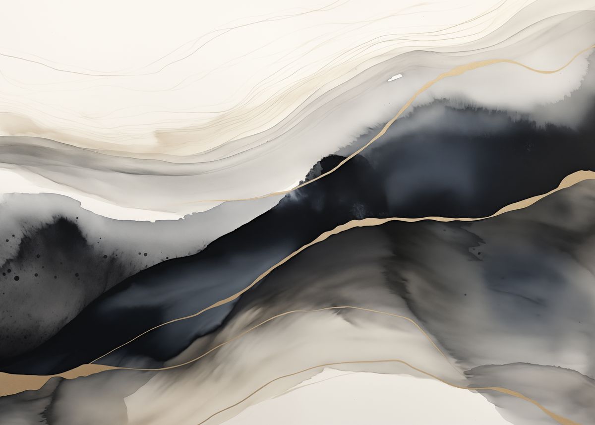 'Abstract Ink Art' Poster, picture, metal print, paint by Roman Stasiuk ...