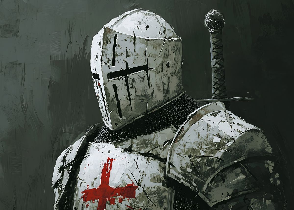 'Crusader Knight' Poster, picture, metal print, paint by Quasarai ...