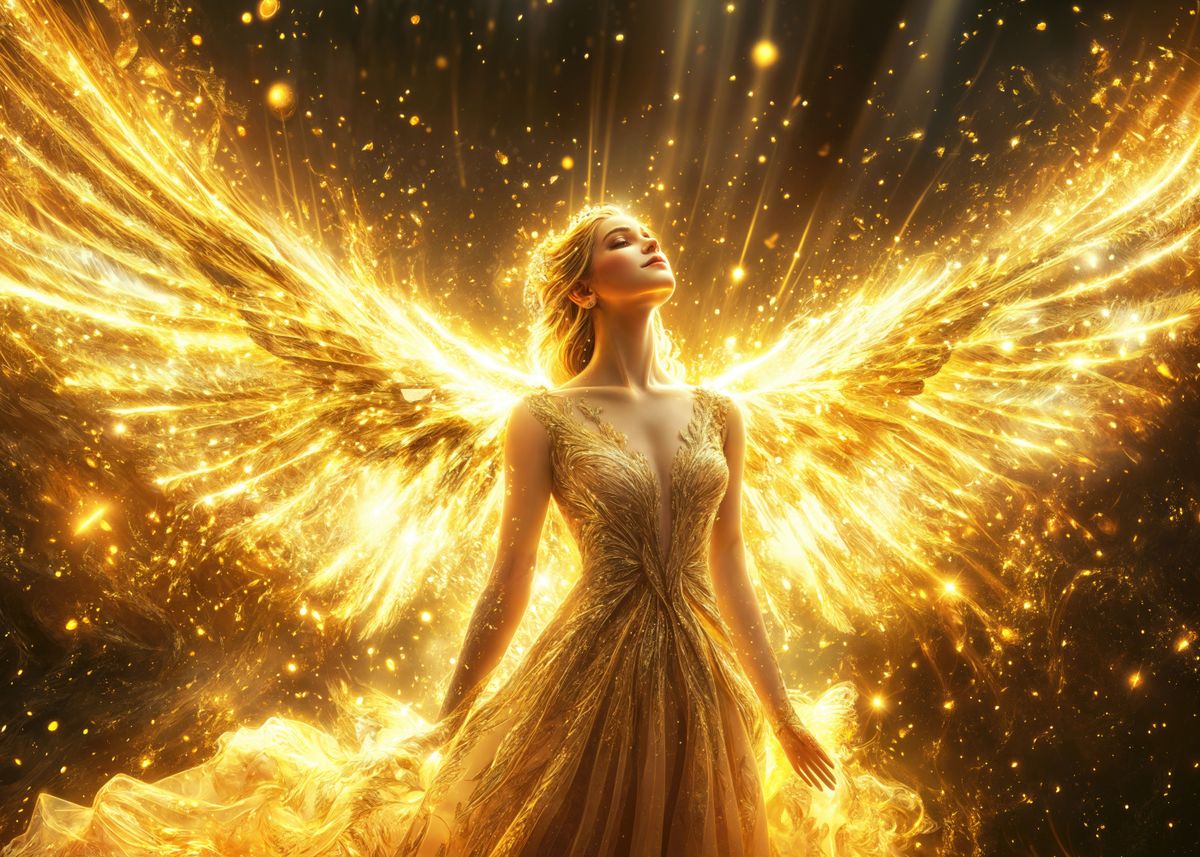 'Golden Angel' Poster, picture, metal print, paint by Wall Harmonic ...