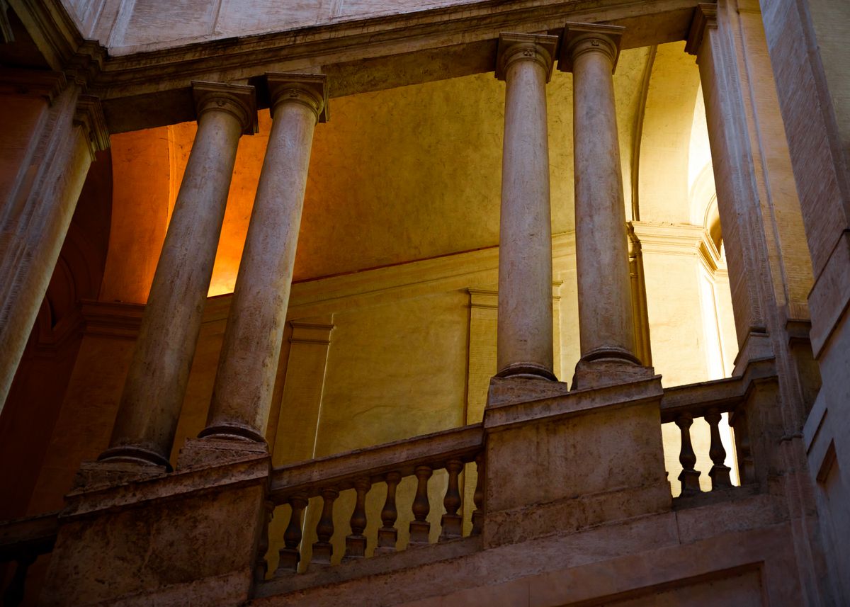 'Roman Columns in a Grand Hall' Poster, picture, metal print, paint by ...