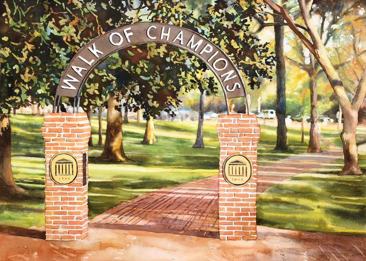'Walk of Champions Arch Ole Miss University' Poster, picture, metal ...