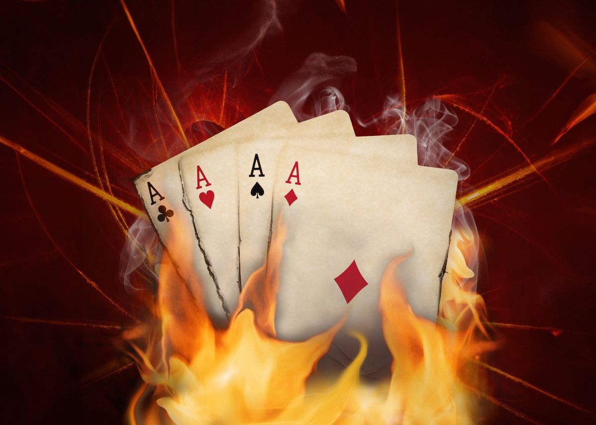 'Burning Aces' Poster, picture, metal print, paint by Antonio Gravante ...