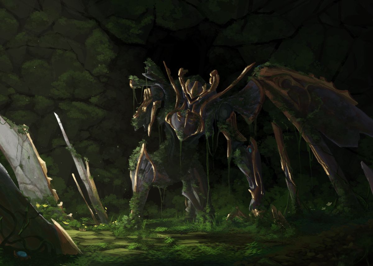 'Forgotten Sentry Construct' Poster, picture, metal print, paint by ...