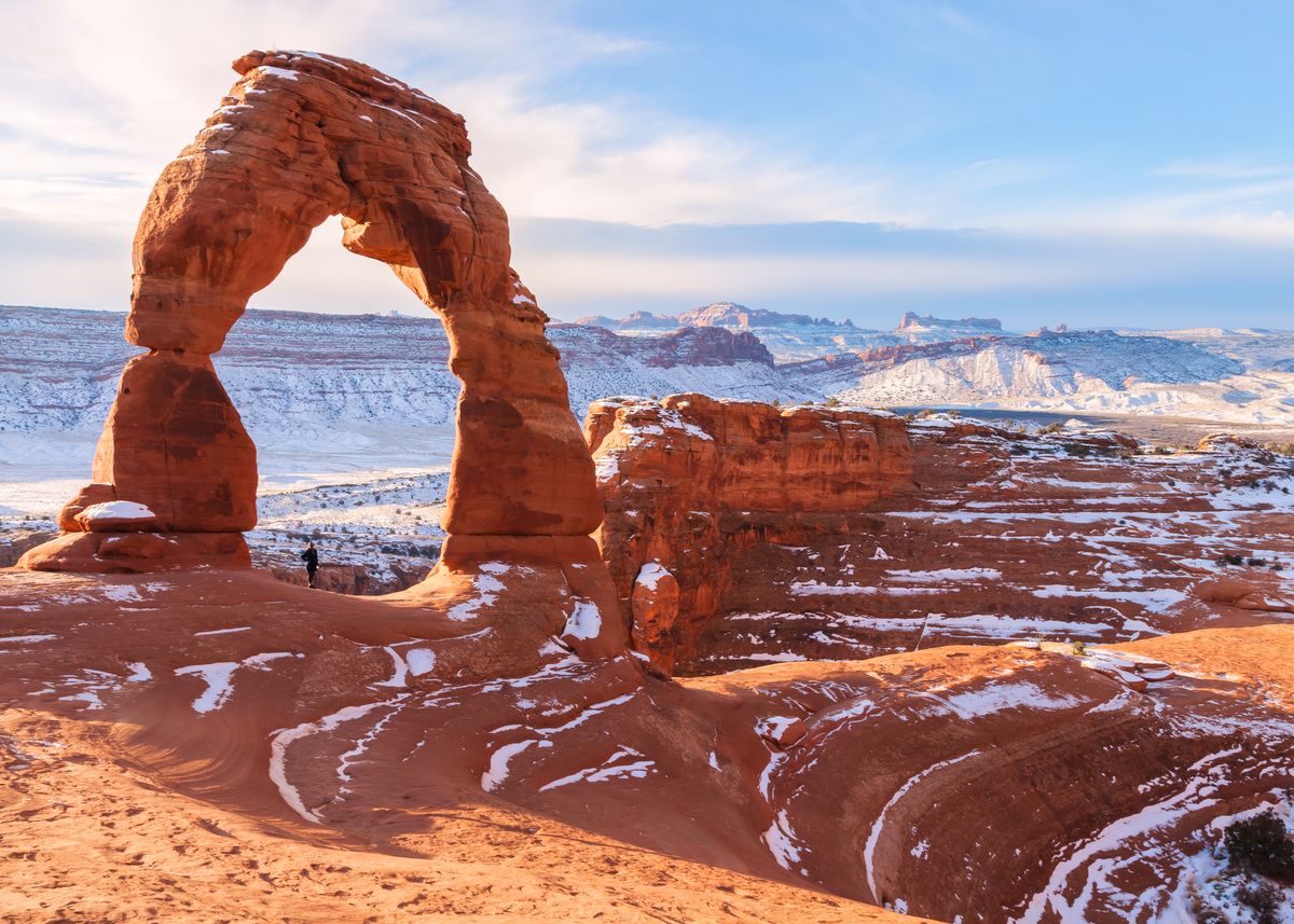 'Delicate Arch in Winter' Poster, picture, metal print, paint by ...