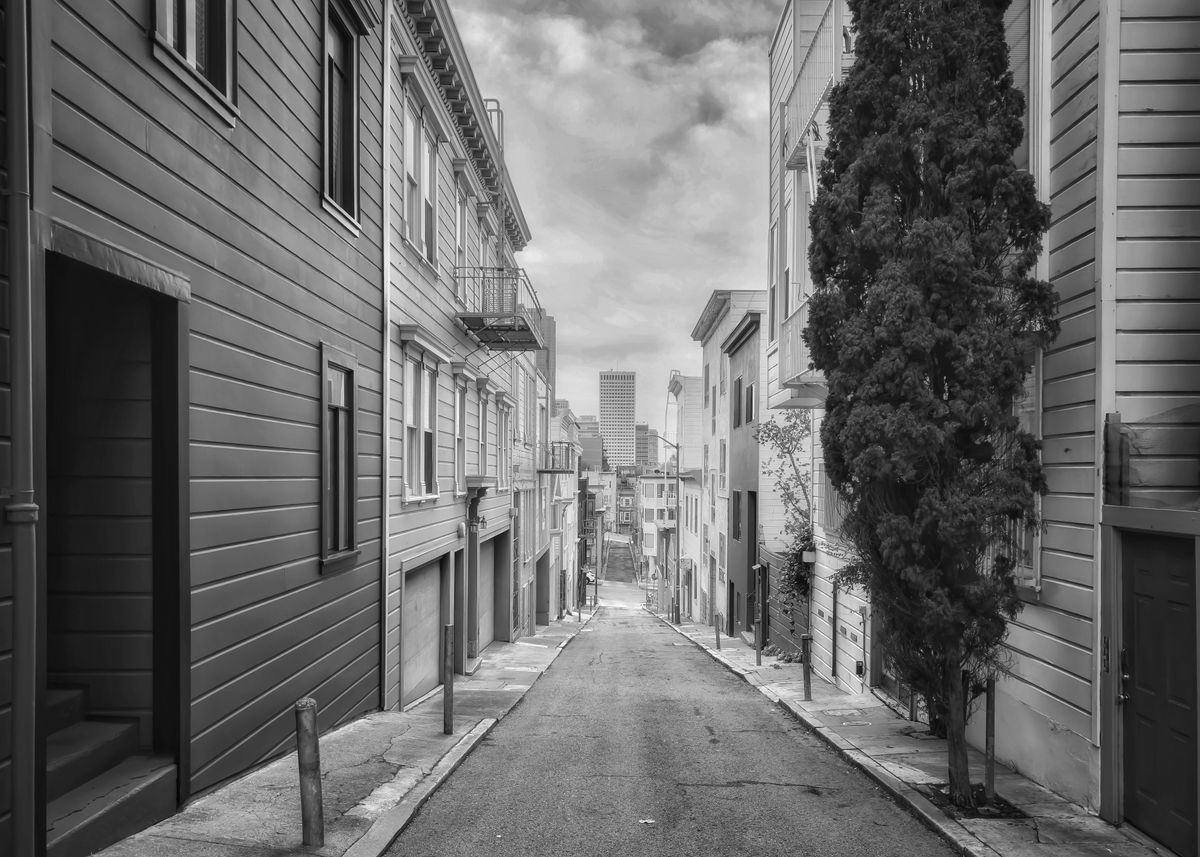 'San Francisco Alleyway' Poster, picture, metal print, paint by ...