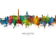 'Washington DC Skyline' Poster, picture, metal print, paint by Michael ...