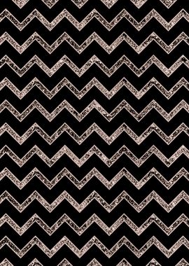 'Chevron Glitter Glam 3 ' Poster, picture, metal print, paint by Anita ...