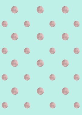 'Happy Polka Dots on Mint 1' Poster, picture, metal print, paint by ...